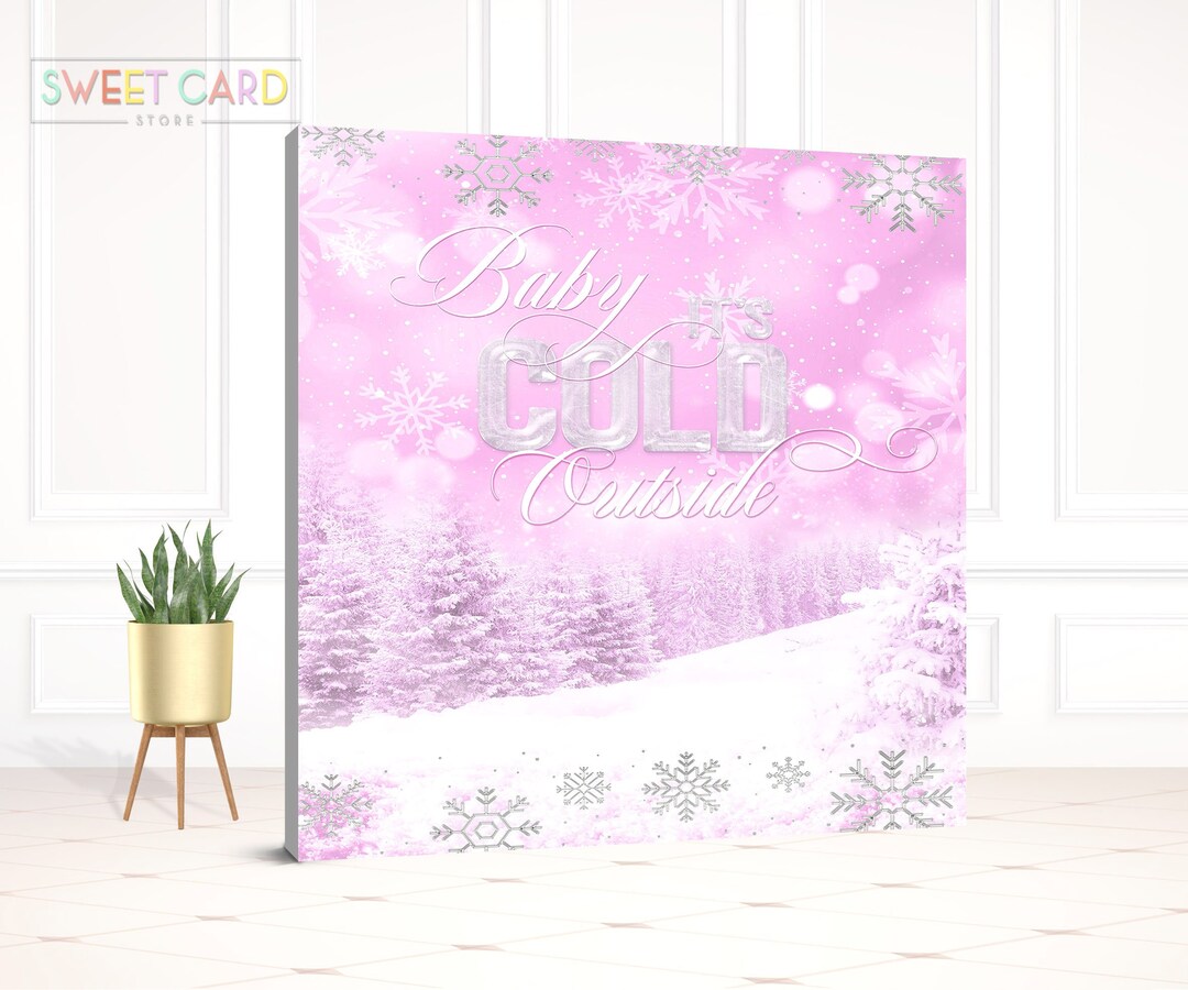 Winter Wonderland Snowflakes Party Backdrop Winter Onederland Backdrop ...
