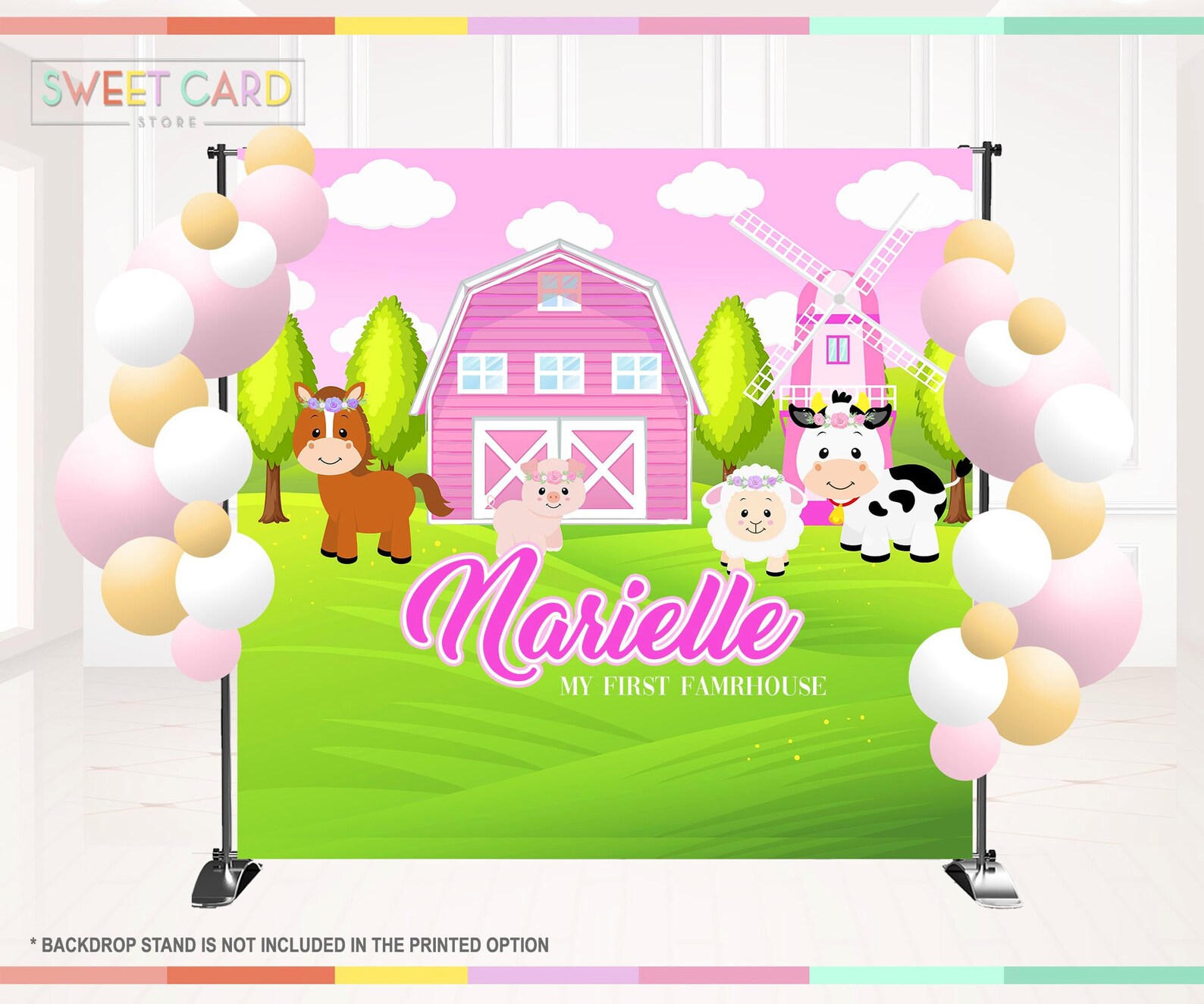 FARM ANIMALS BACKDROP Farm Animals Party Printable Backdrop - Etsy