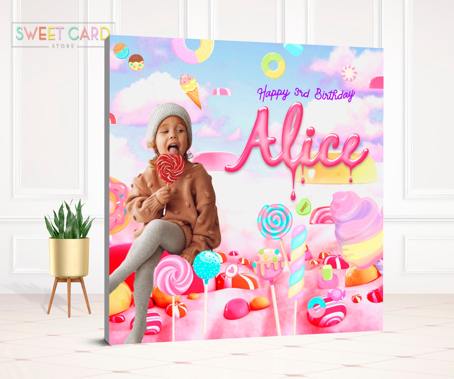 Candyland Backdrop Candyland Sweets Backdrop Candy Backdrop - Etsy