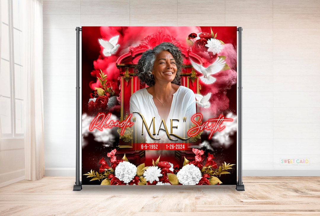 Repass Backdrop, Memorial Backdrop, Funeral Banner Background, Memorial ...