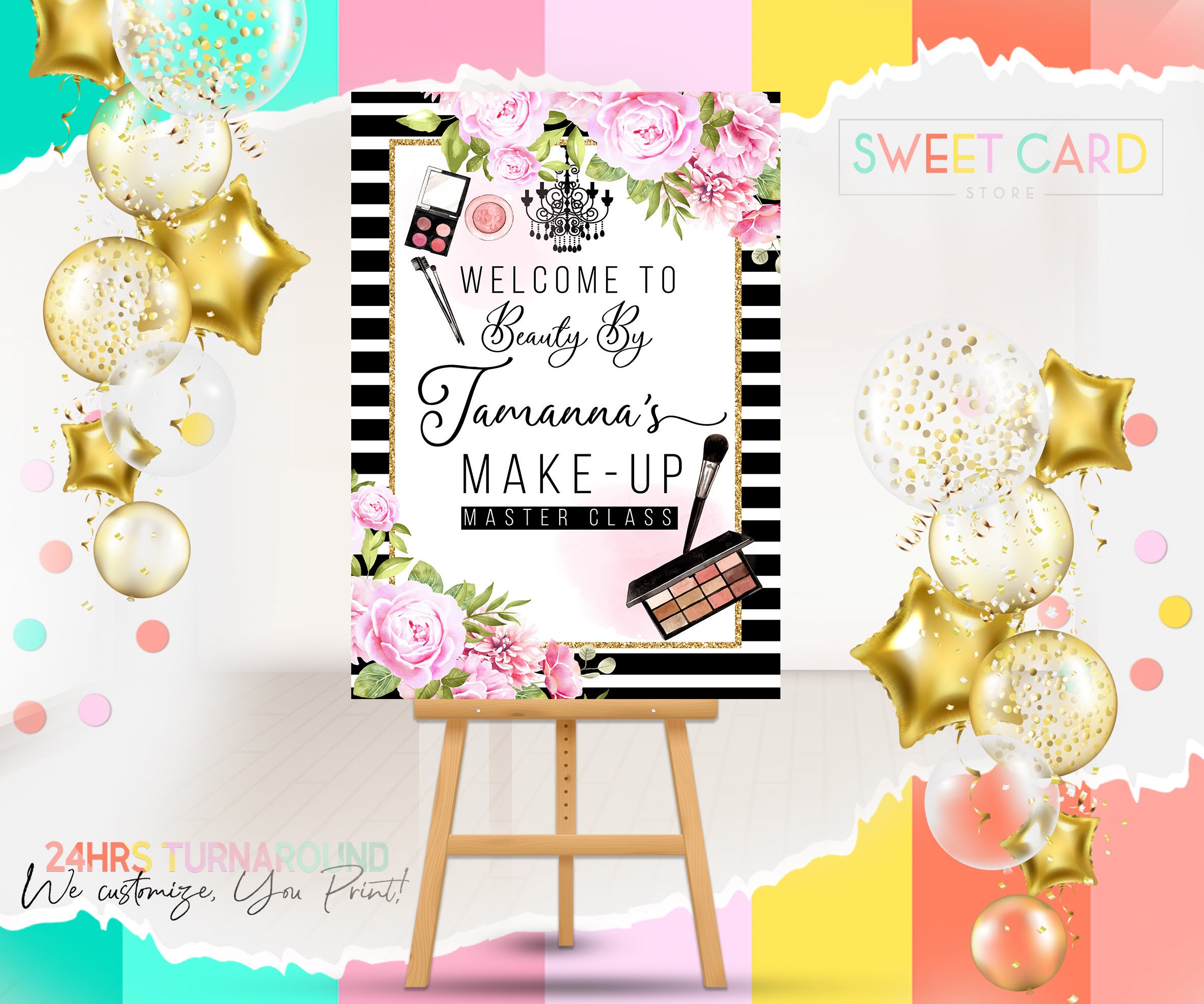 MAKEUP WELCOME SIGN Beauty Makeup welcome sign board Beauty | Etsy