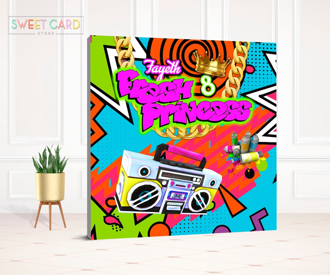 80's 90's Graffiti Party Backdrop, 90s Retro Backdrop, Retro Backdrop ...