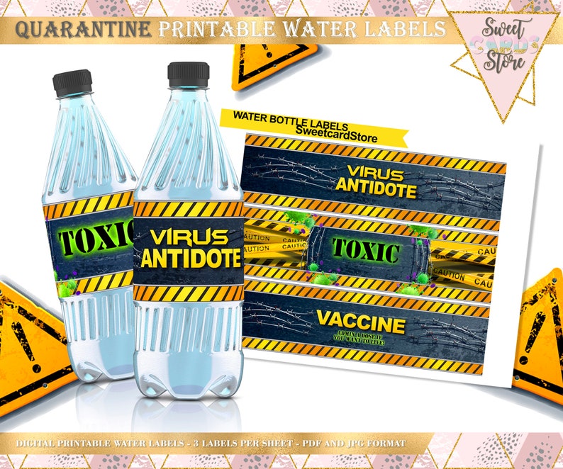 Quarantine party Chip bag Quarantine Biohazard birthday party | Etsy