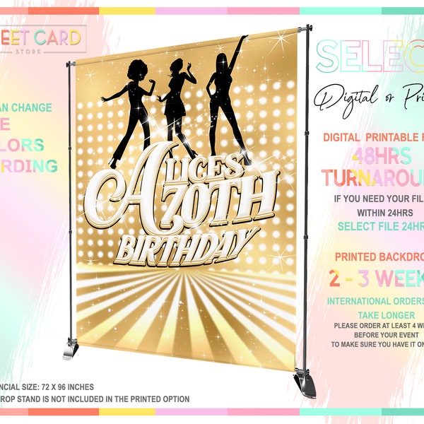 70th Birthday Photos Backdrop - Etsy
