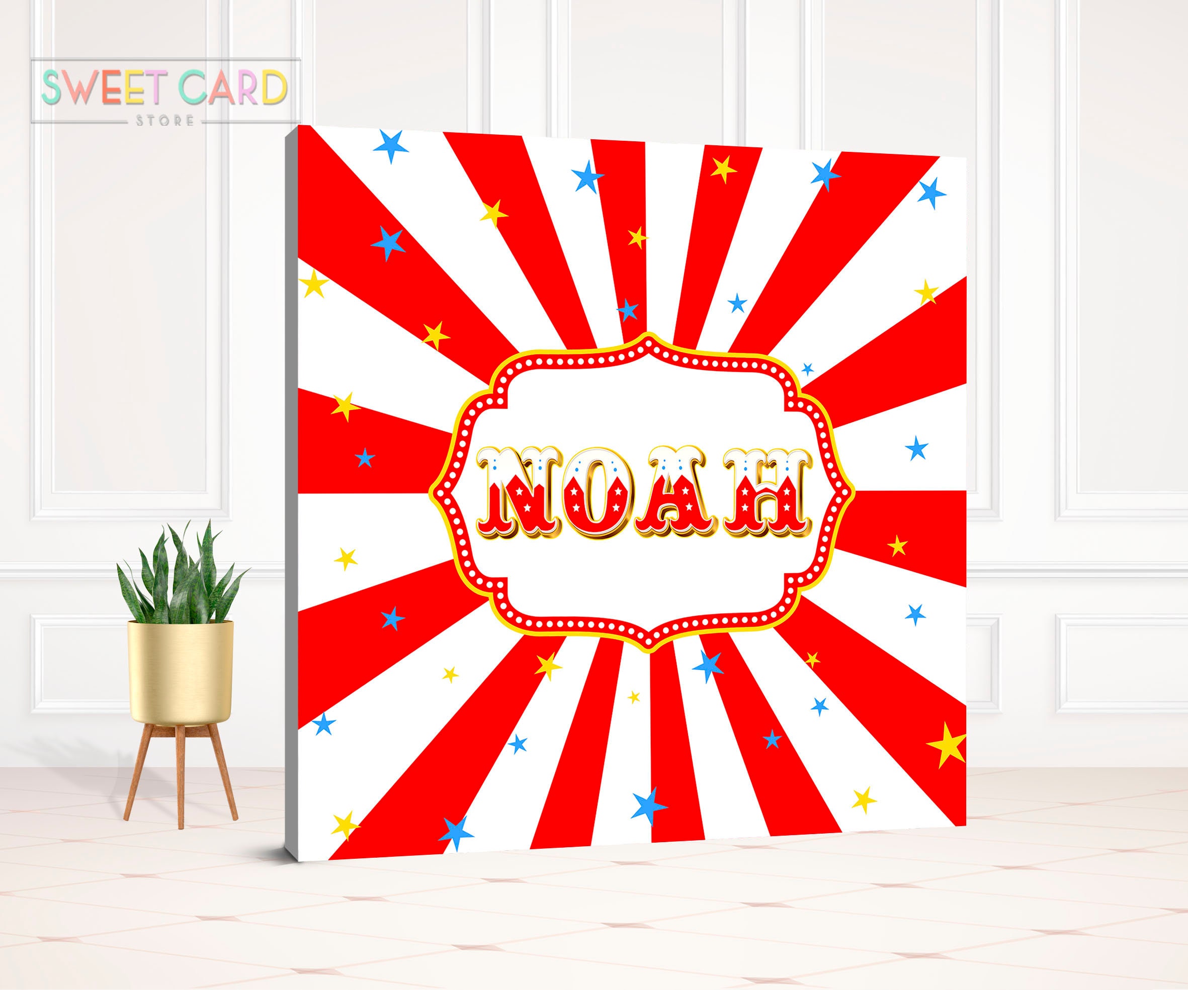 Circus Tent Printable Party Backdrop Circus Party Backdrop - Etsy