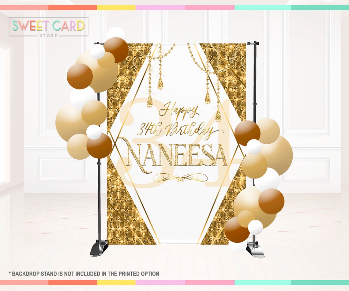 White Gold Sequins Glitter Backdrop Elegant Backdrop Golden - Etsy