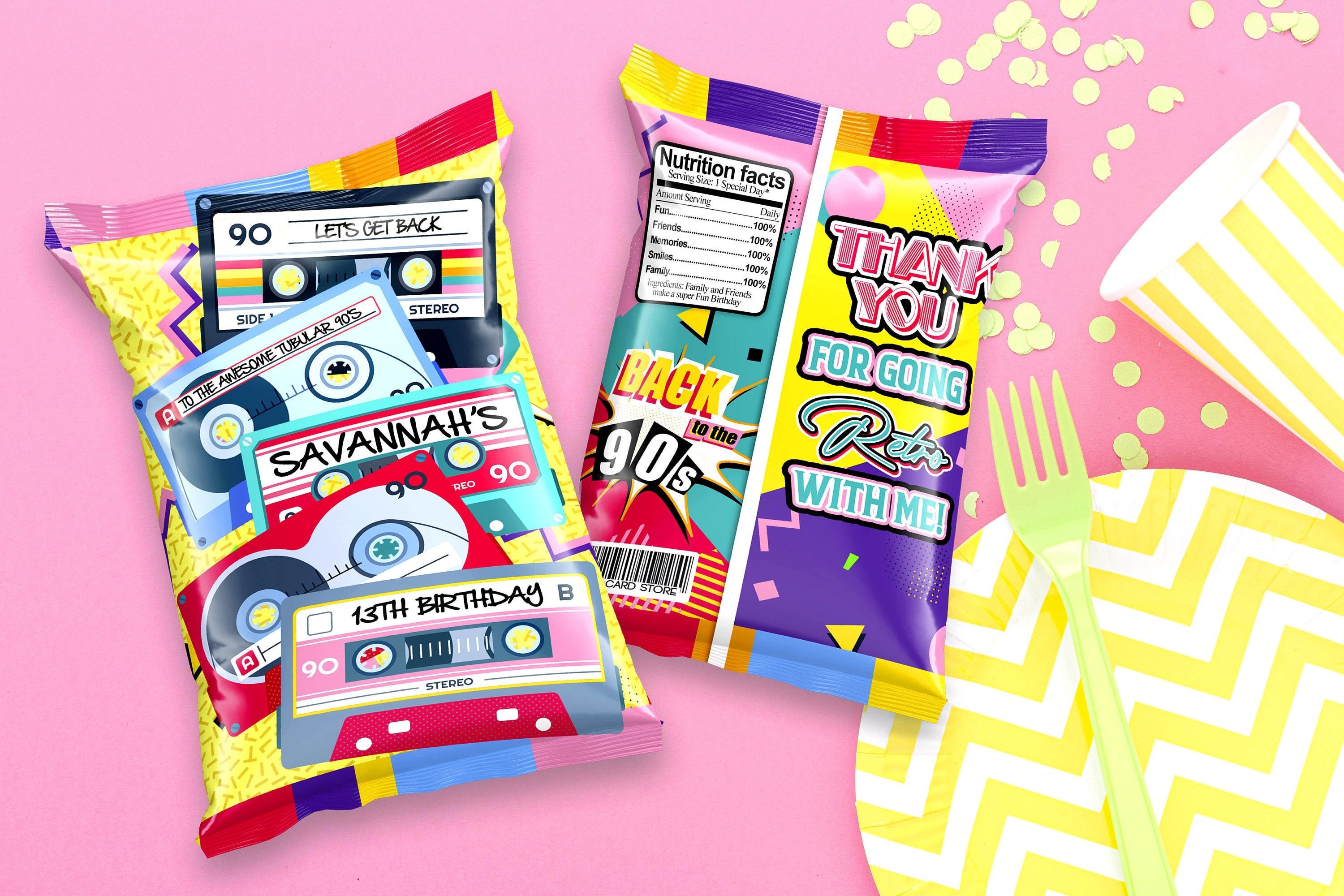 RETRO 80s 90s retro printable CHIP BAG urban retro 80s chip | Etsy