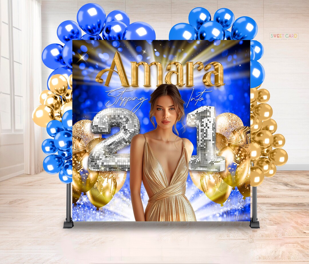 Custom Photo Birthday Backdrop Sparkle Birthday Party Backdrop Glitter ...