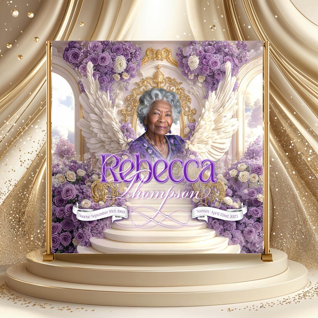 Repass Backdrop, Memorial Backdrop, Floral Funeral Banner Background ...