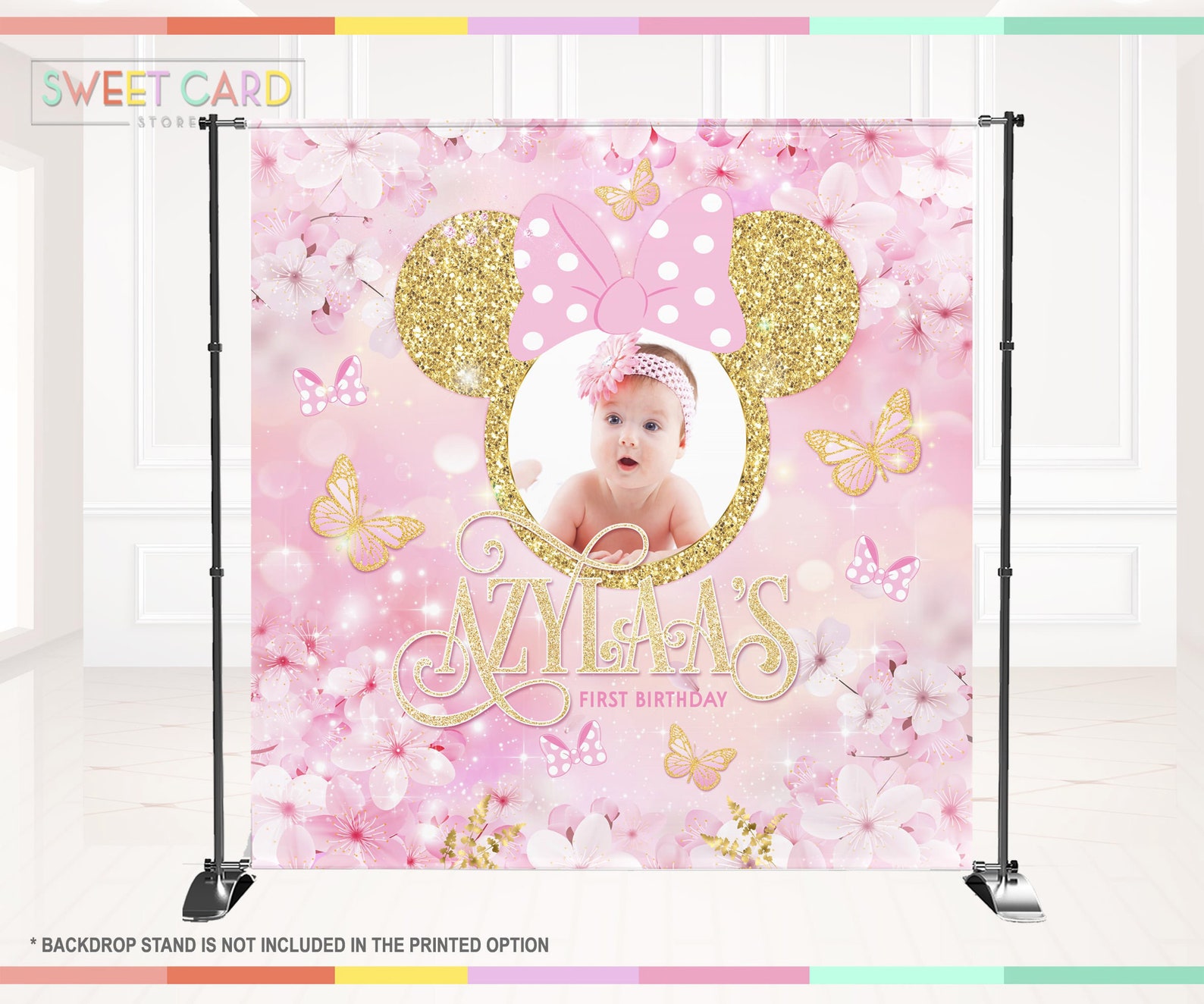 Minnie Mouse Party Backdrop Minnie Baby Shower Backdrop - Etsy