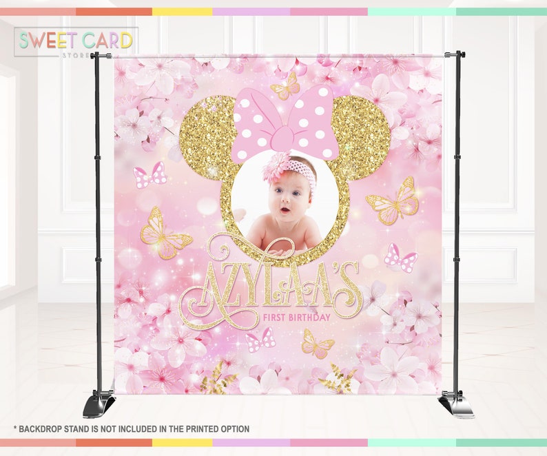 Minnie Mouse Party Backdrop Minnie Baby Shower Backdrop - Etsy