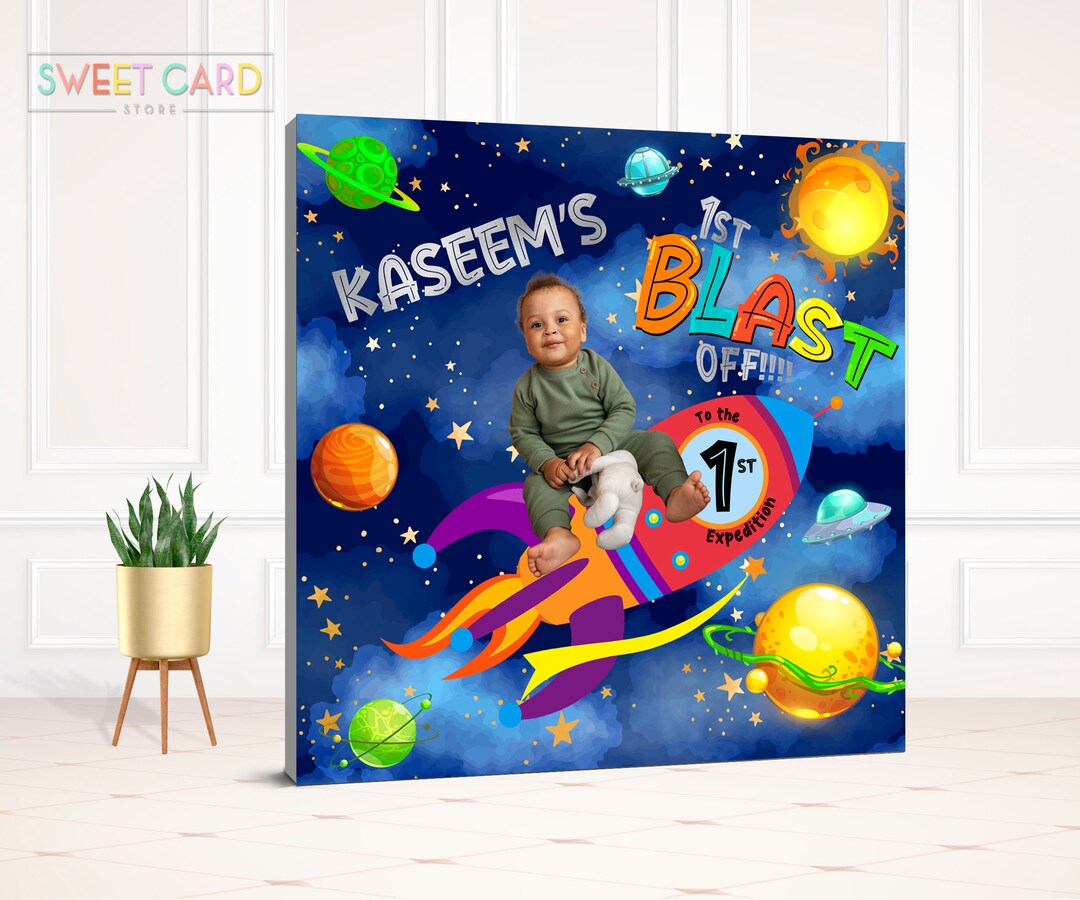 Astronaut Outer Space Backdrop Outer Space Backdrop Decor - Etsy
