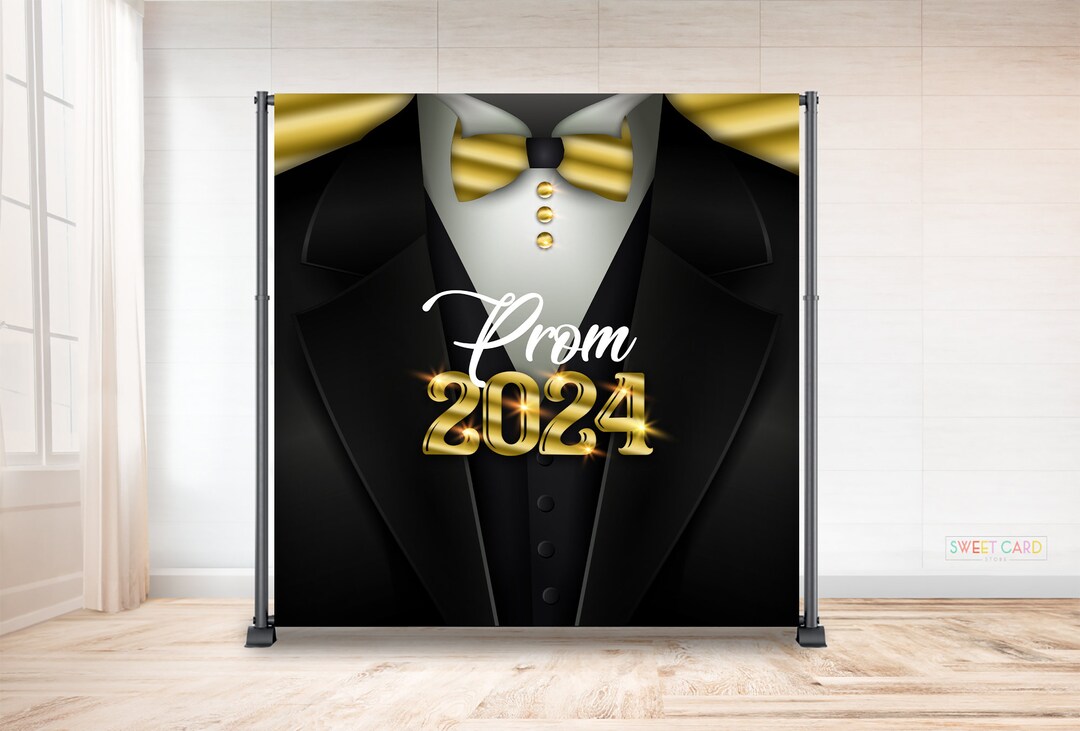 Custom Backdrop Prom Gold Tuxedo Backdrop Classic Man Backdrop Prom ...