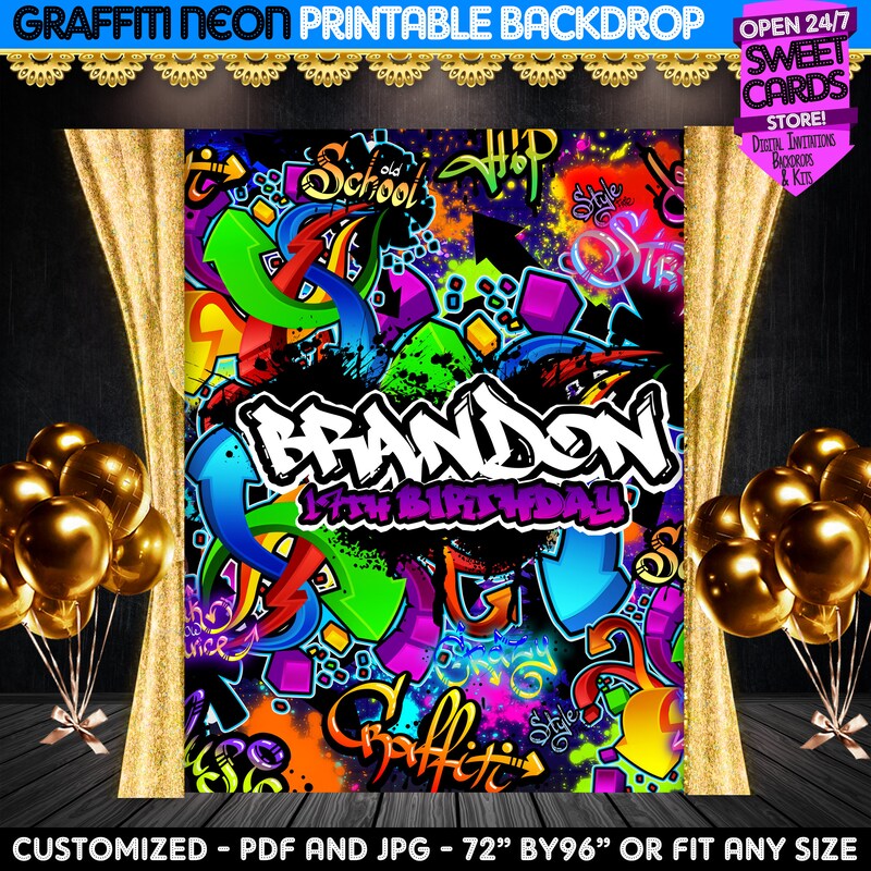 Graffiti Party Decorations - Etsy