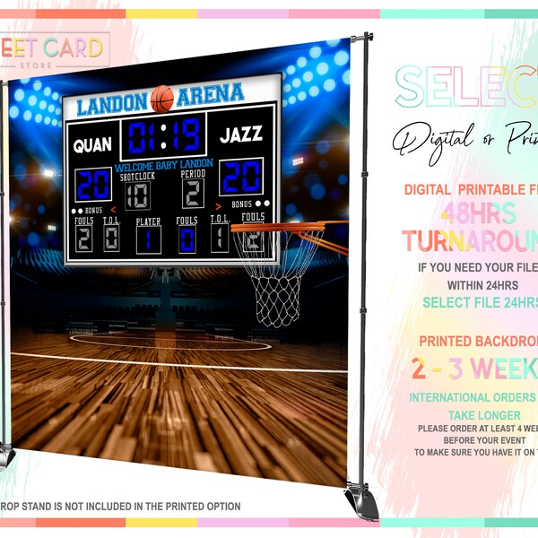 Basketball Backdrop - Etsy