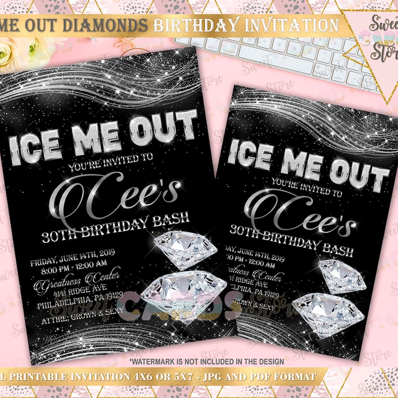 Bling Invitation - Etsy