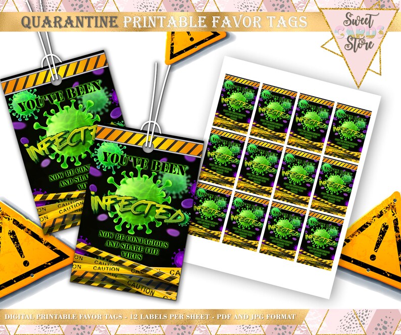 Quarantine Party Chip Bag Quarantine Biohazard Birthday Party - Etsy