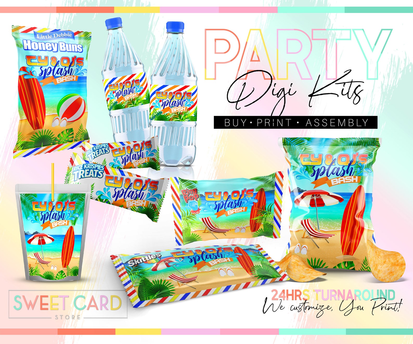 BEACH PARTY PACKAGE Beach Splash Party Chip Bag Beach - Etsy
