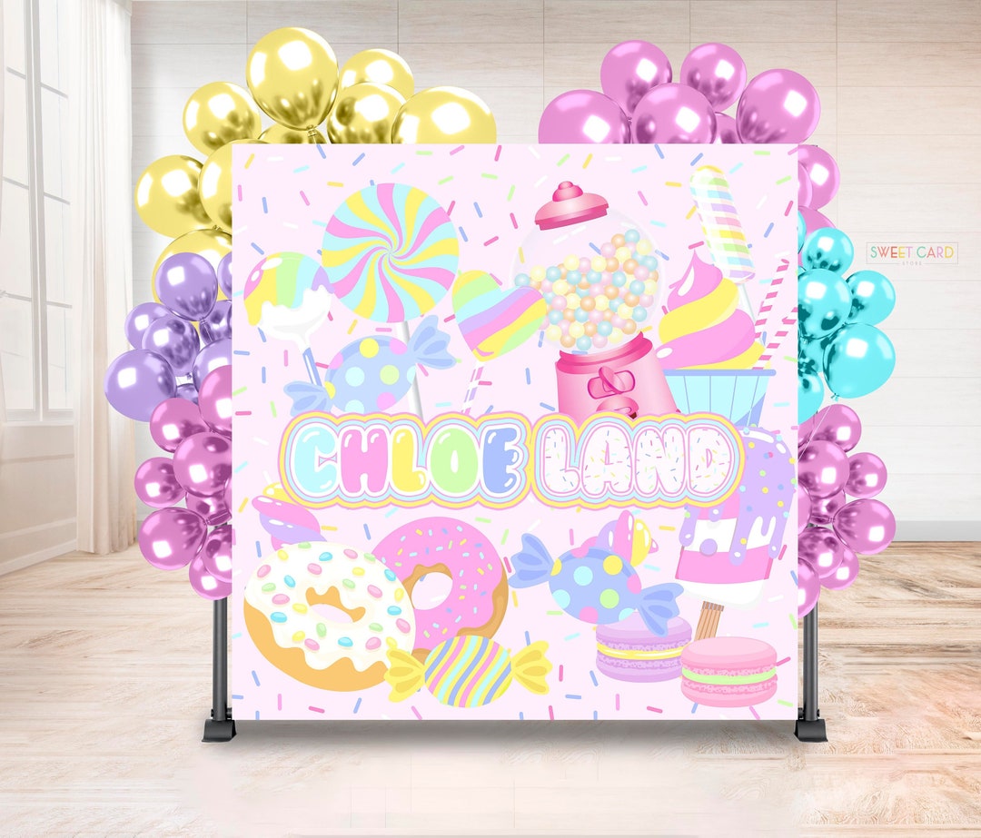 Candyland Backdrop Candyland Sweets Backdrop Candy Backdrop Cotton ...