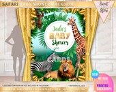 Jungle Safari Printable Backdrop Jungle Animals Theme Baby - Etsy