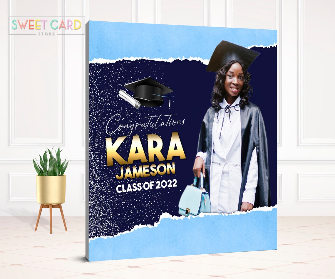 Prom Graduation Blue Glitter Backdrop Graduation Backdrop - Etsy