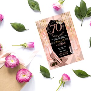 Heels and Bling Invitation, Champagne Heels Printable Invitation ...