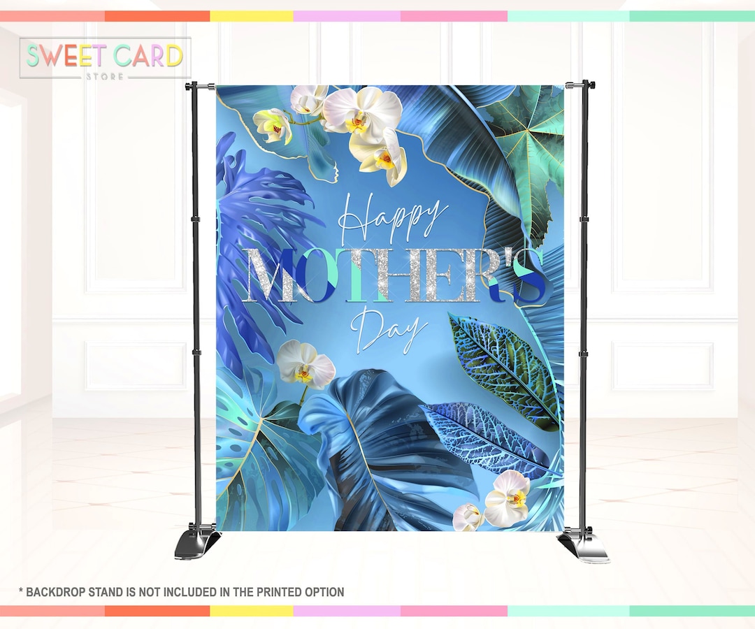 Floral Tropical Mothers Day Backdrop Pastel Flowers Floral Backdrop ...
