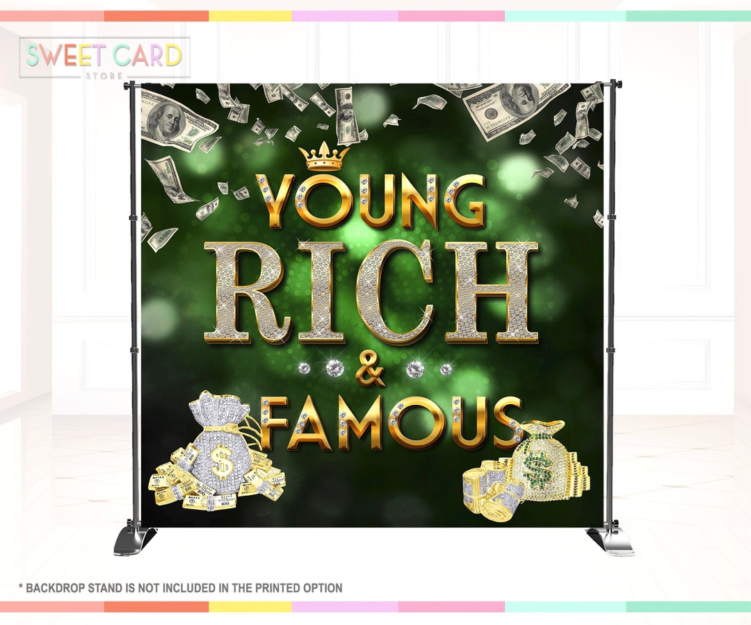 MONEY BIRTHDAY BACKDROP, 50th 40th 60th Birthday Party Backdrop ...