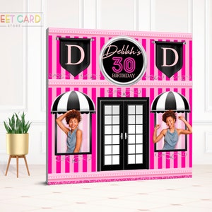 Fashion Store Boutique Storefront Backdrop, Boutique Storefront ...