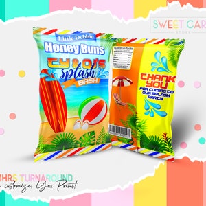 BEACH PARTY LABELS Beach Party Pouch Labels Beach Party | Etsy