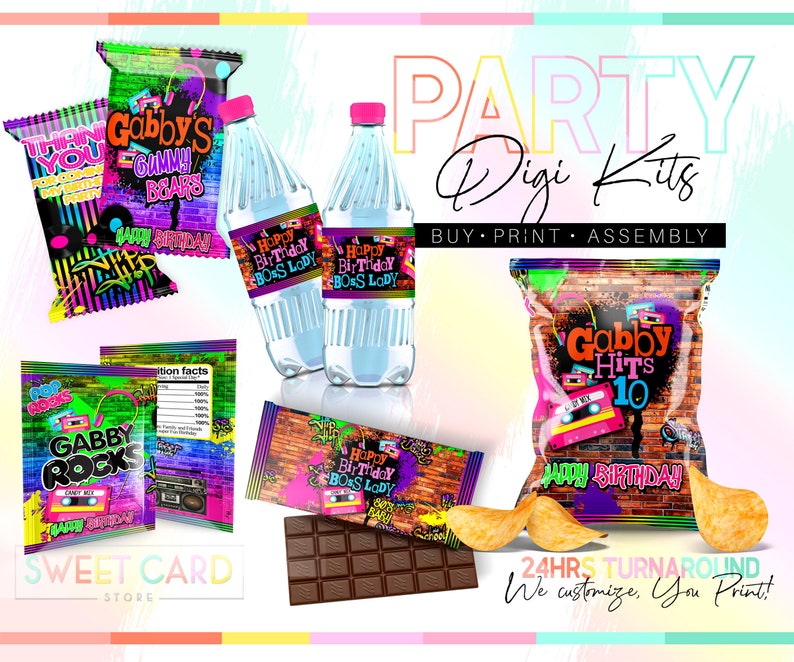 GRAFFITI CANDY WRAPPERS Graffiti Retro 80s 90s Candy Bar | Etsy