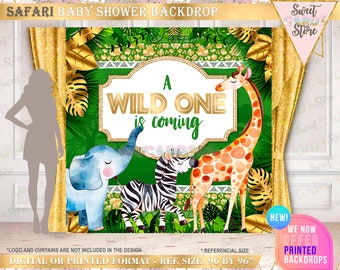 Jungle Safari Printable Backdrop Jungle Animals Theme Baby | Etsy