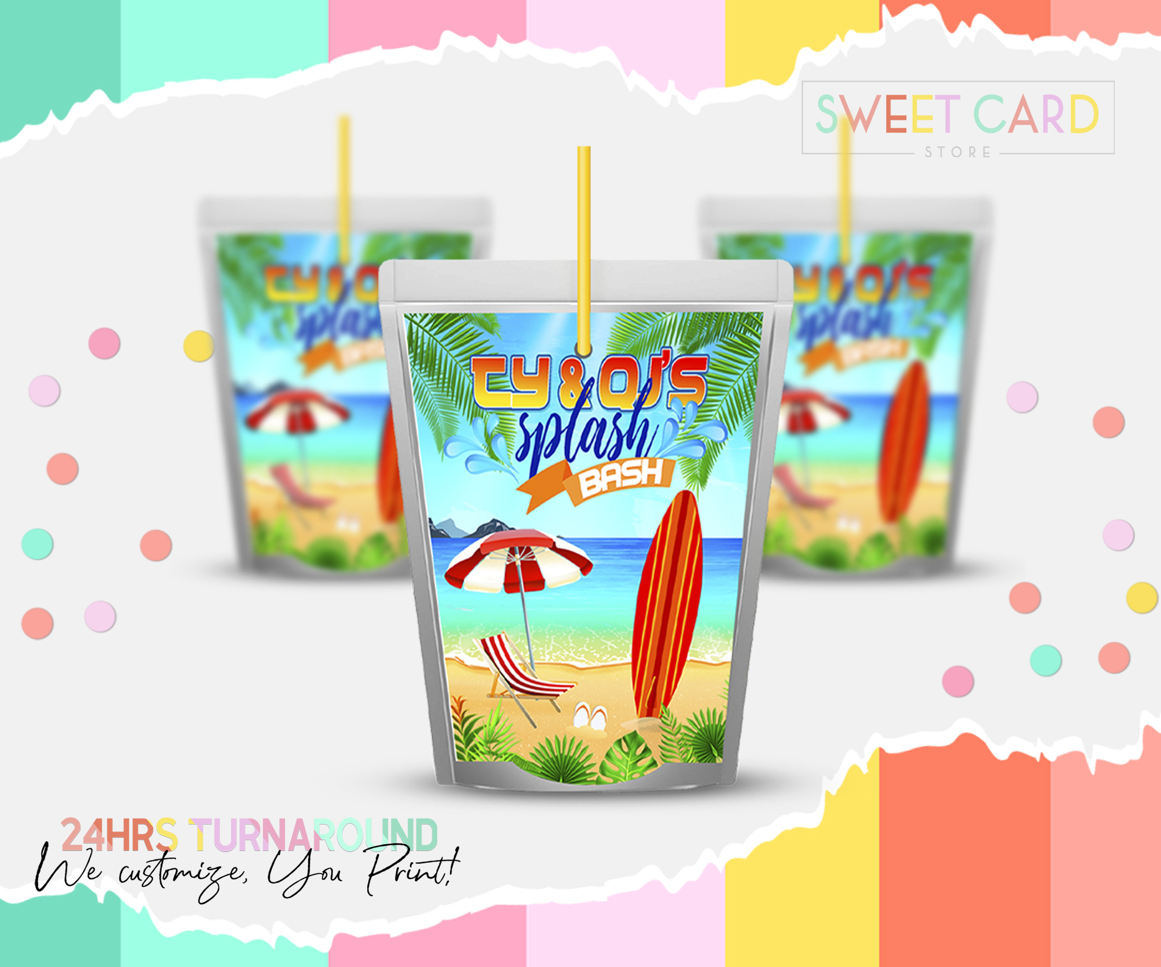 BEACH PARTY PACKAGE Beach Splash Party Chip Bag Beach | Etsy