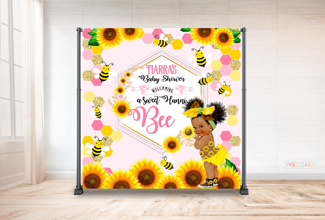 Sweet Hunni Bee Party Backdrop Baby Girl Bee Backdrop Bee Baby Shower ...