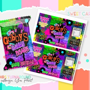 GRAFFITI POP ROCKS, Graffiti Retro 80s 90s Pop Rocks Wrapper Template ...