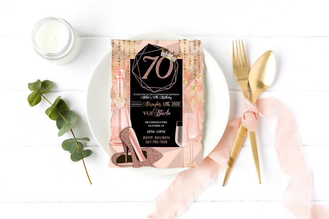 Heels and Bling Invitation, Champagne Heels Printable Invitation ...