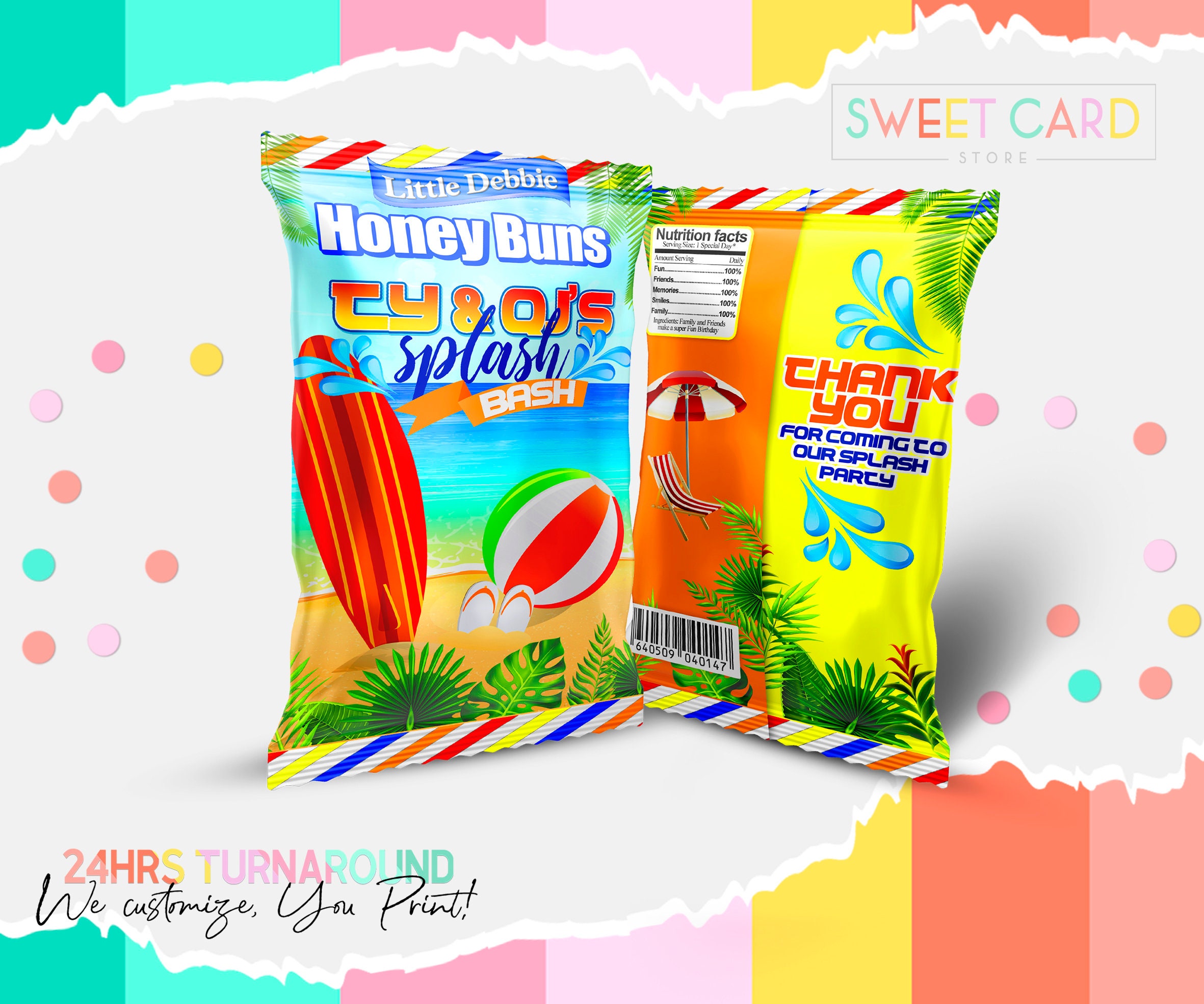 BEACH PARTY PACKAGE Beach Splash Party Chip Bag Beach | Etsy