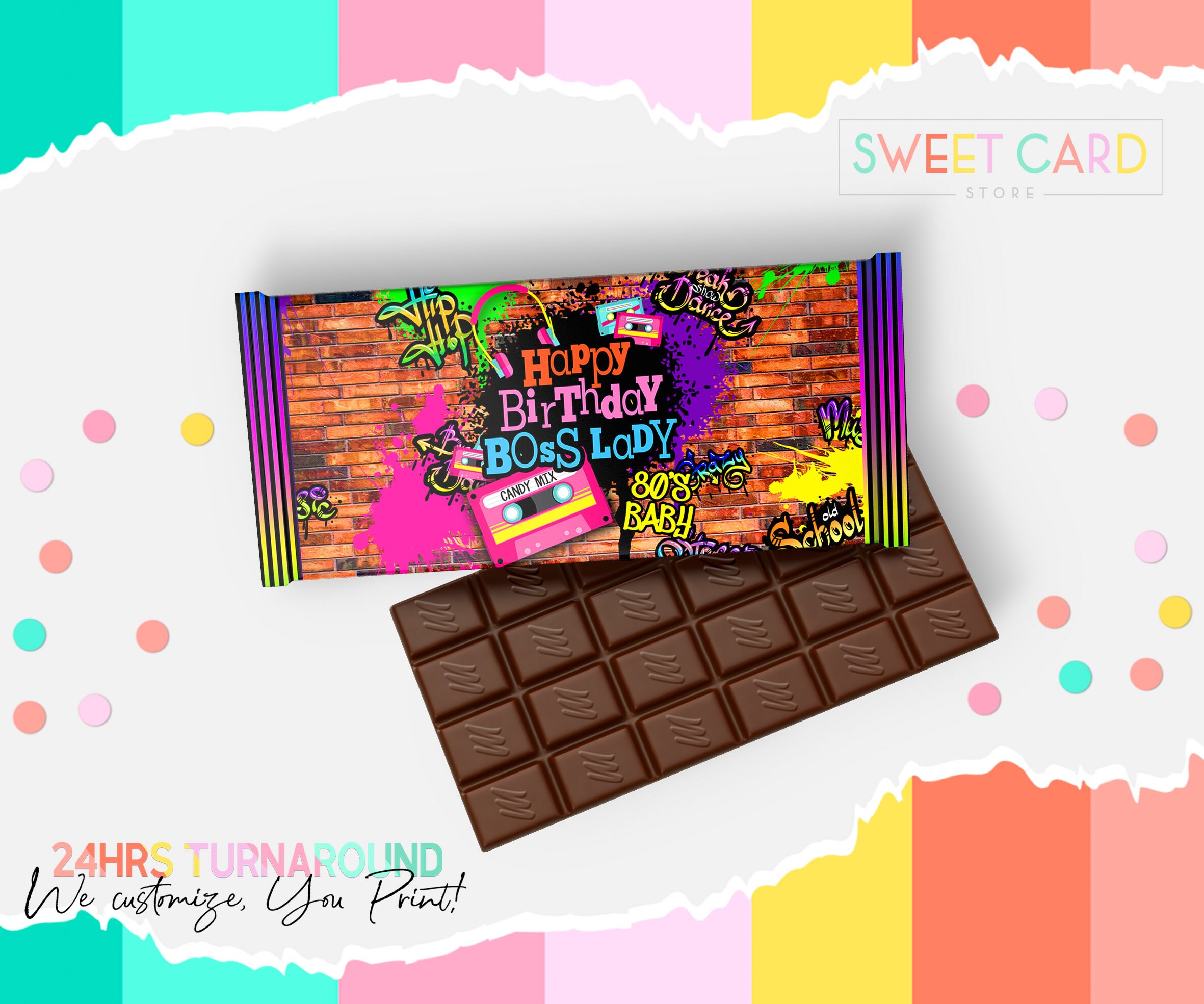 GRAFFITI CANDY WRAPPERS Graffiti Retro 80s 90s Candy Bar | Etsy