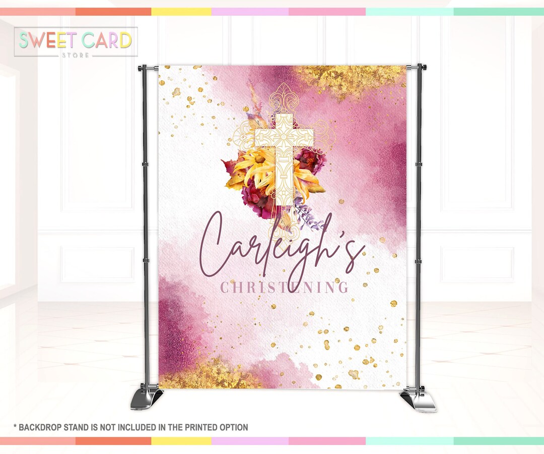 AUTUMN BAPTISM BACKDROP Baptism Christening Backdrop Baptism - Etsy