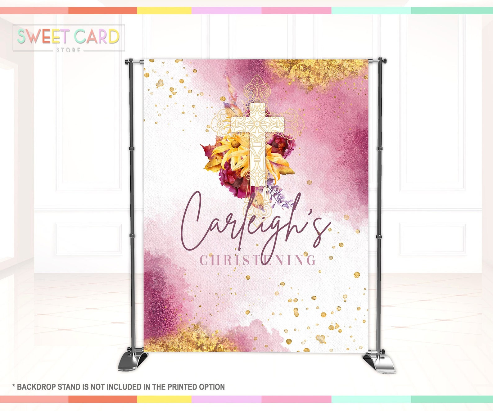 AUTUMN BAPTISM BACKDROP Baptism Christening Backdrop Baptism - Etsy