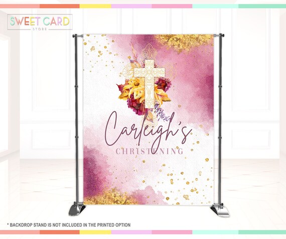 AUTUMN BAPTISM BACKDROP Baptism Christening Backdrop Baptism - Etsy