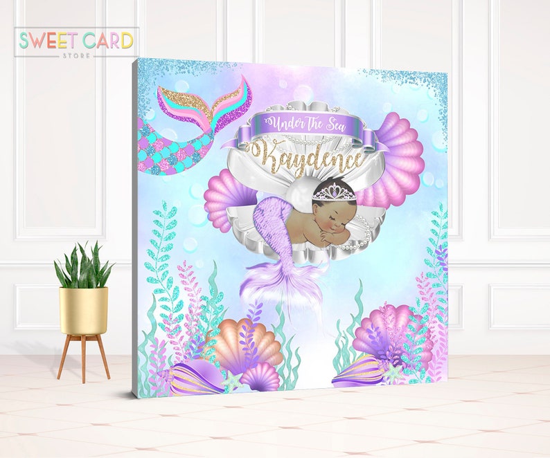 MERMAID BACKDROP Under the Sea Mermaid Tail Backdrop - Etsy