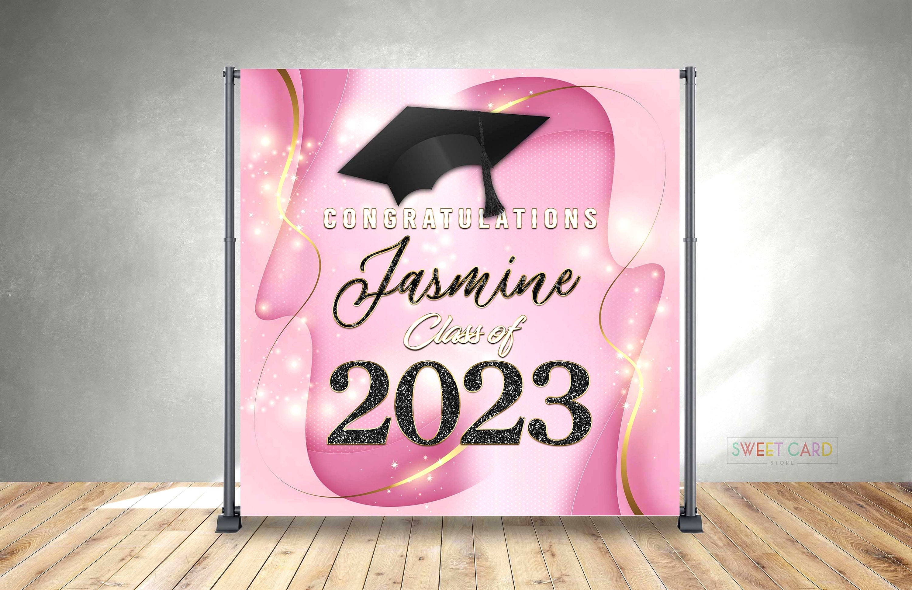 Graduation Background Pink
