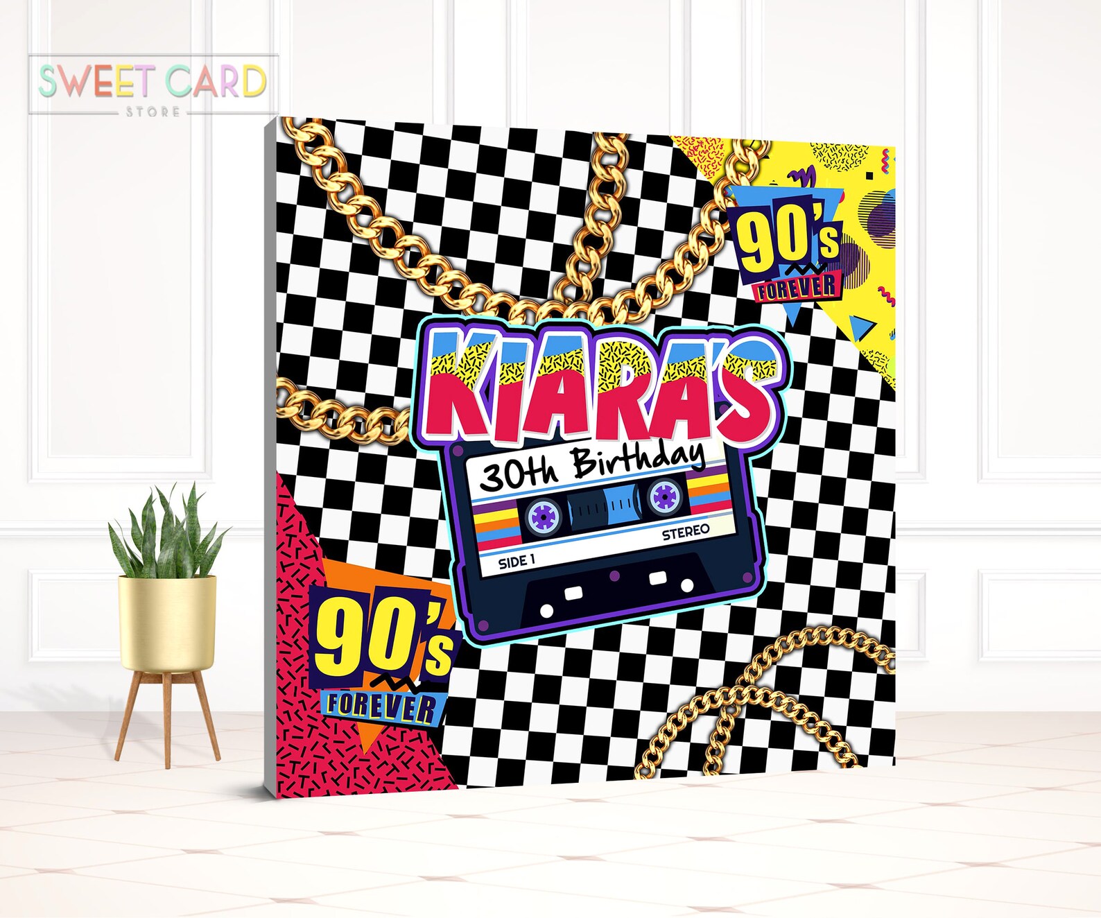 80's 90's Retro Party Backdrop 90s Retro Backdrop - Etsy
