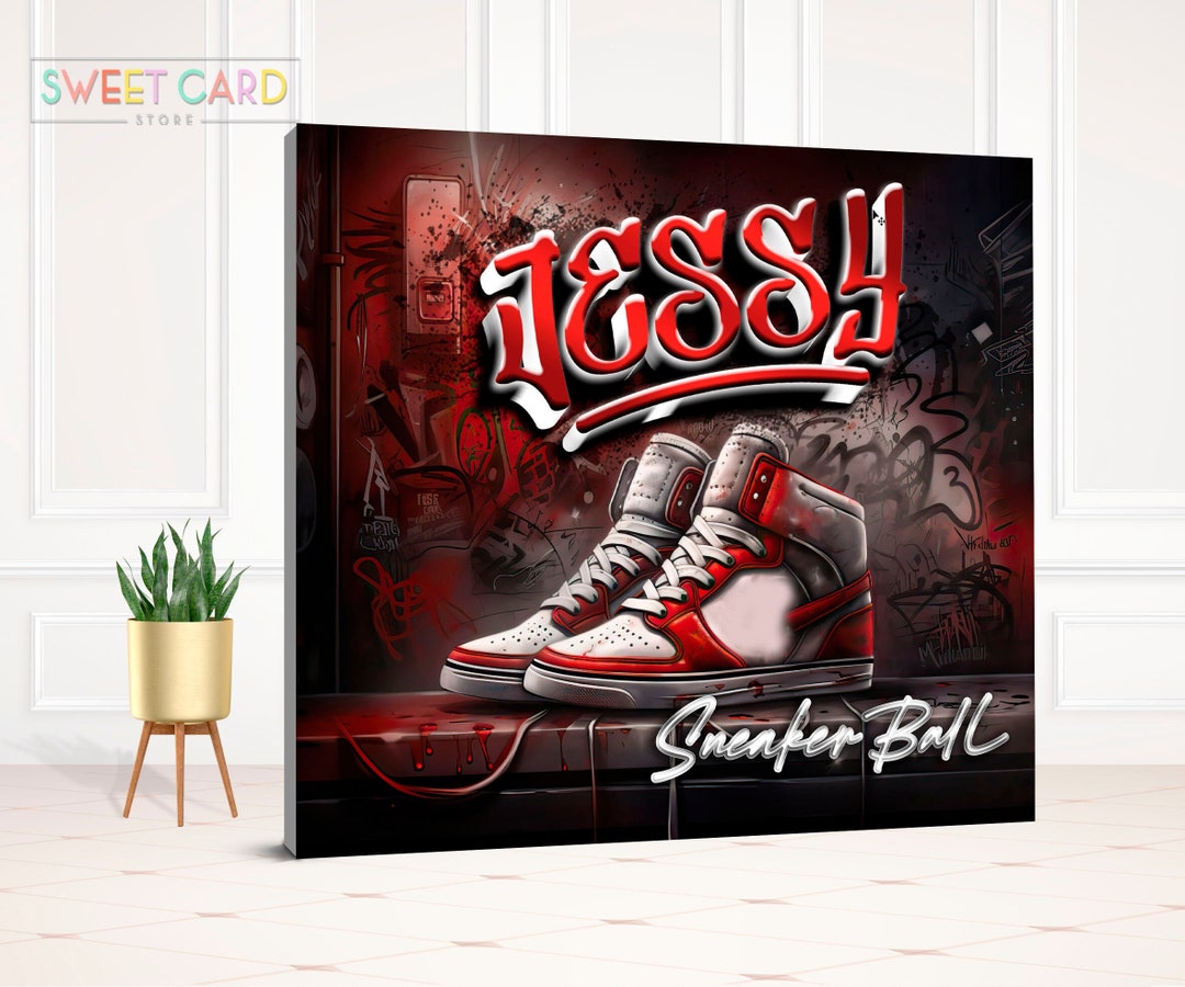 SNEAKER PARTY BACKDROP, Sneaker Ball Backdrop, Sweet Sixteen Sneakers ...