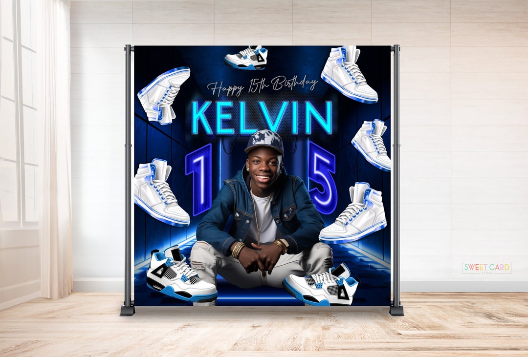 SNEAKER PARTY BACKDROP Pop Culture Backdrop Sweet Sixteen Sneakers ...