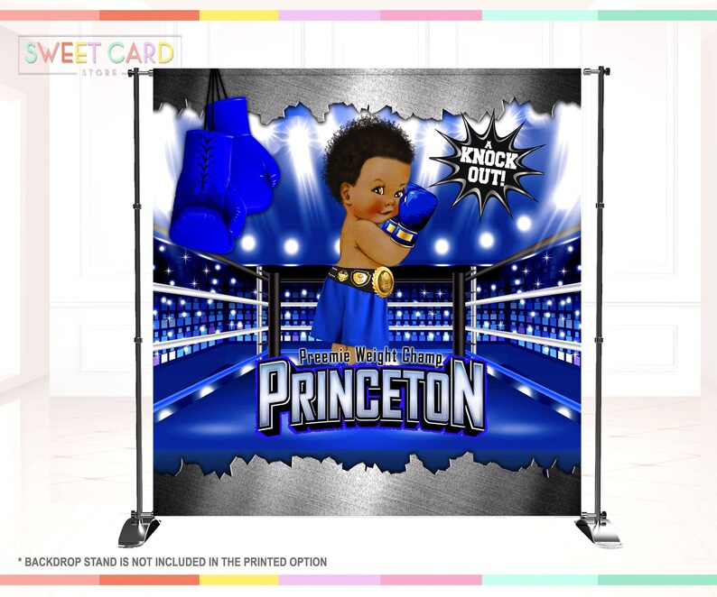 BABY BOXER BACKDROP Boxer Baby Shower Backdrop It's a - Etsy