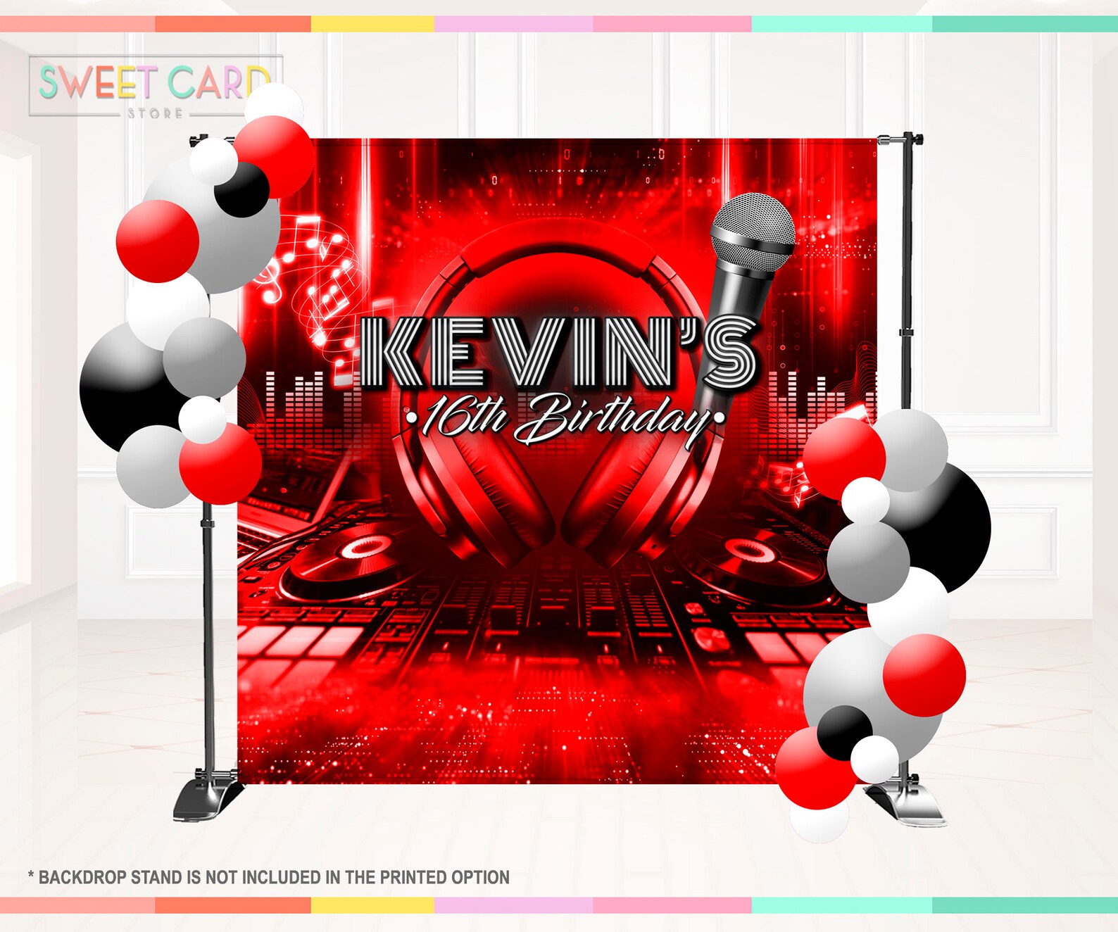 Musical Theme Backdrop Music Theme Birthday Backdrop Music | Etsy