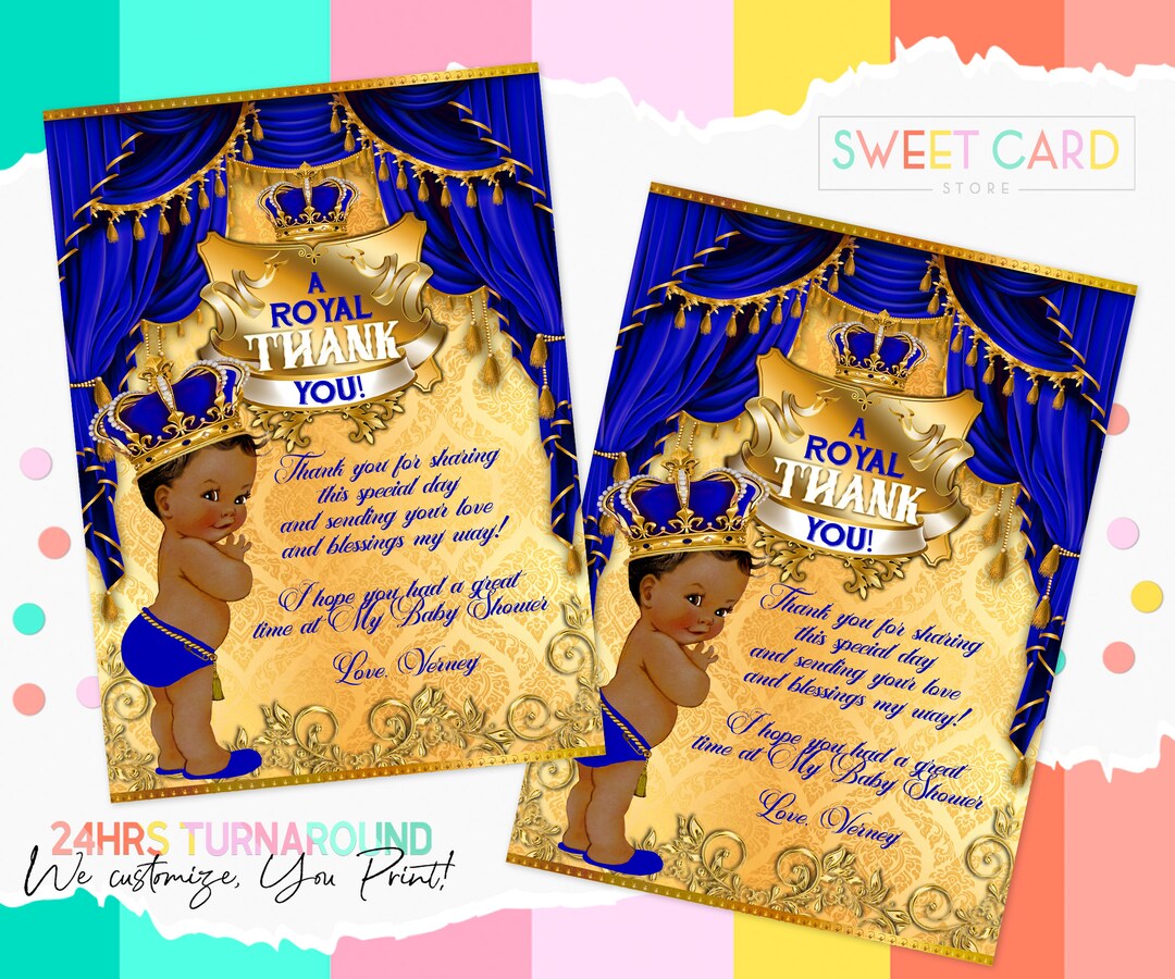 PRINCE THANKS CARD Little Prince Thank You Card Printable - Etsy