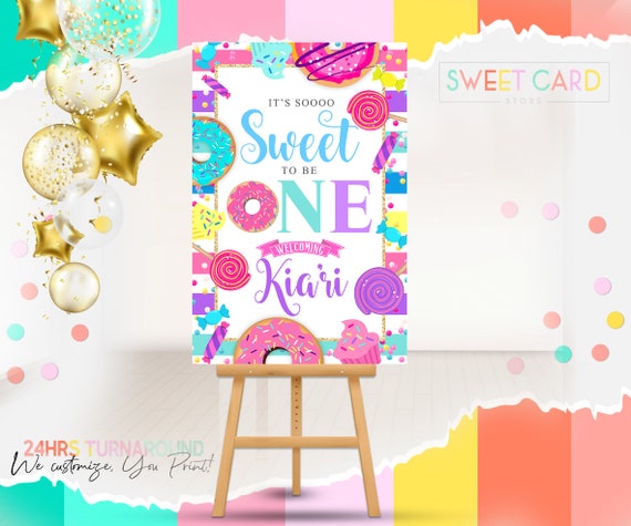 Candyland WELCOME SIGN Candyland Birthday Printable Welcome - Etsy